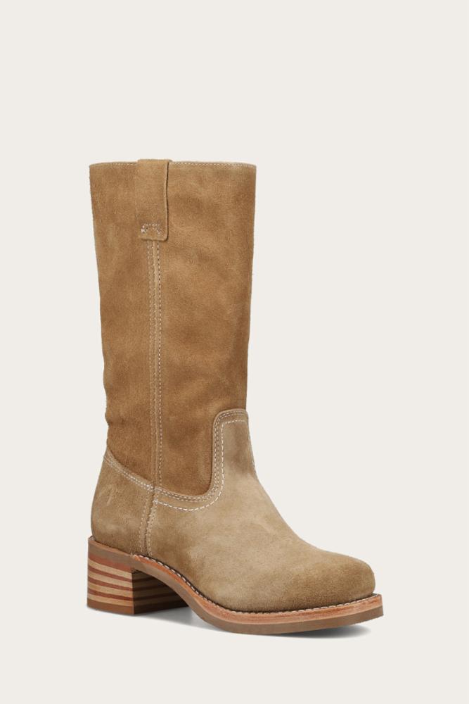 Frye Women CAMPUS 12R TAN BUCK/SUEDE – Frye Canada